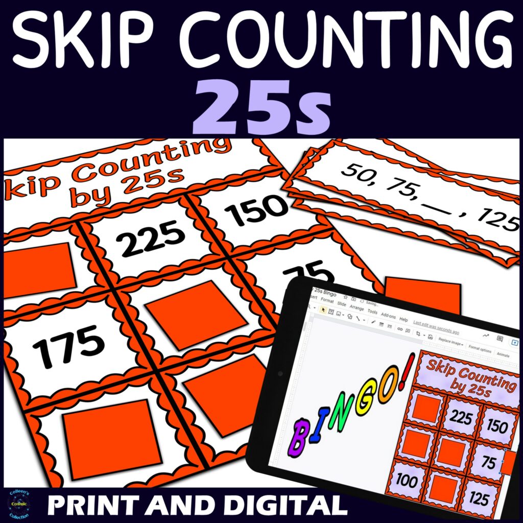 Skip Counting by 25s Activity | Bingo Game | Made By Teachers