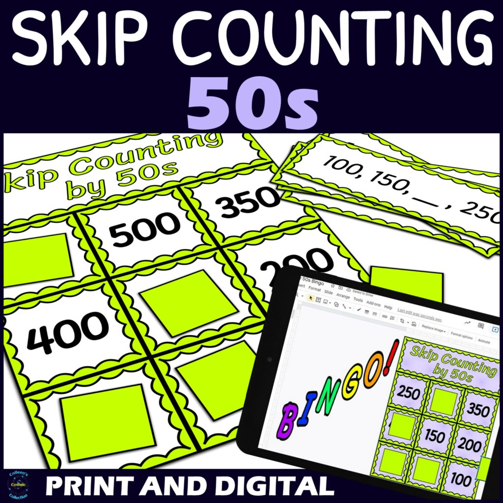 Skip Counting by 50s Activity | Bingo Game | Made By Teachers