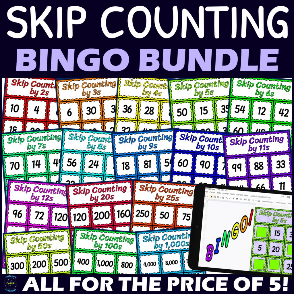 Skip Counting Activity BUNDLE | Bingo Games | Made By Teachers