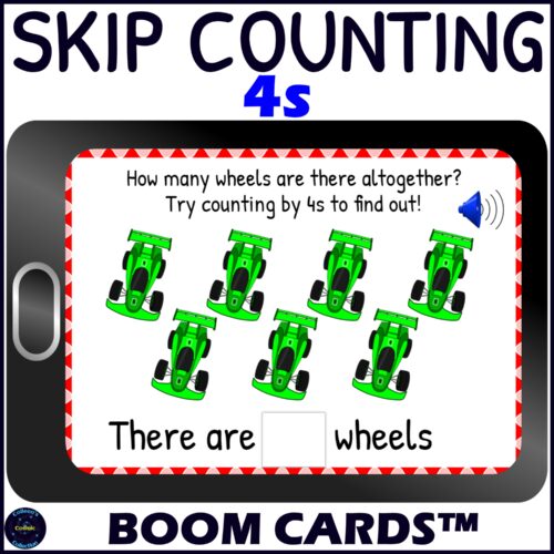 Skip Counting by 4s Digital Boom™ Cards | Made By Teachers