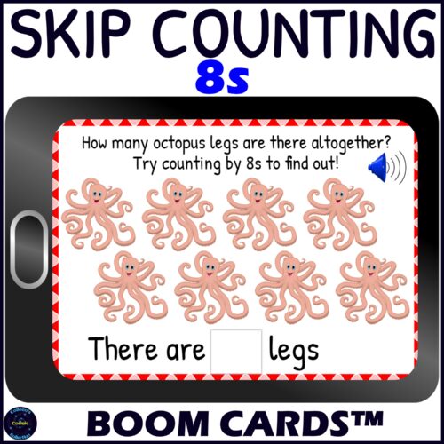 Skip Counting by 8s Digital Boom™ Cards | Made By Teachers