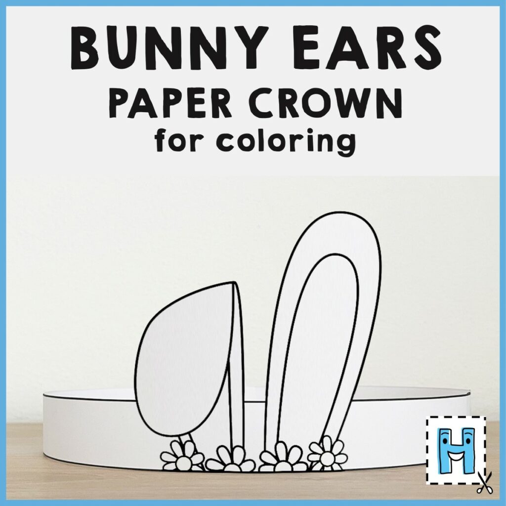 Easter Paper Crowns Headbands Printable Eggs Bunny Chick Craft Coloring ...
