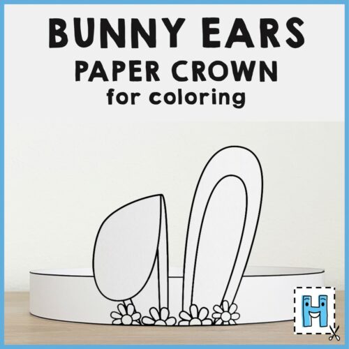 Easter Paper Crowns Headbands Printable Eggs Bunny Chick Craft Coloring ...