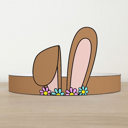 Bunny ears Easter Paper Crown Headband Printable Spring Coloring Craft ...