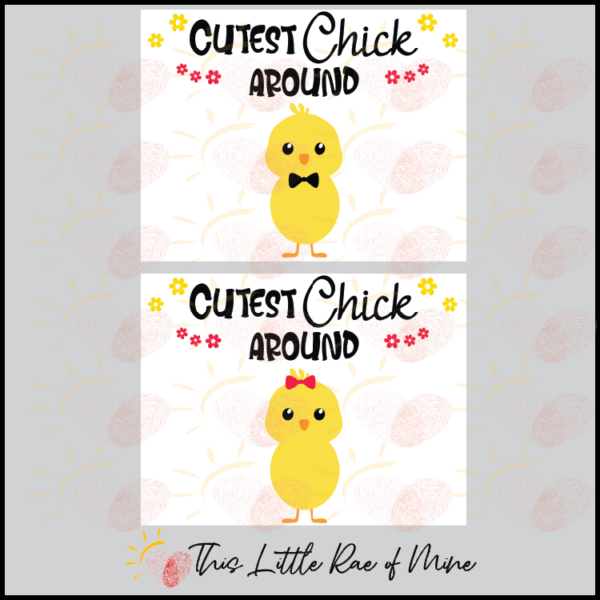Cutest Chick Around - Easter - Spring - Handprint Art - Keepsake ...
