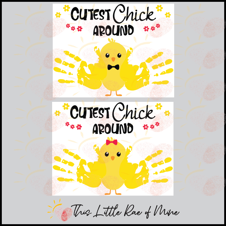 Cutest Chick Around - Easter - Spring - Handprint Art - Keepsake ...