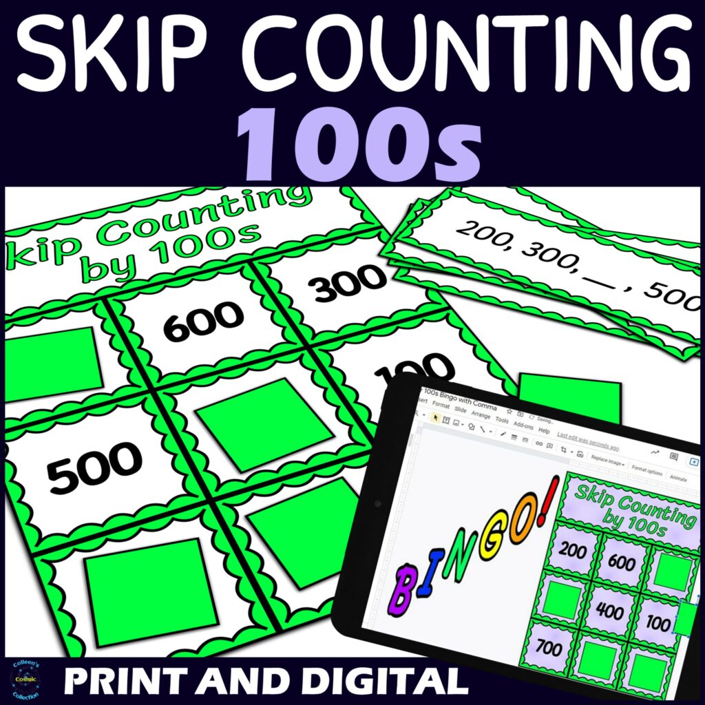 Skip Counting by 100s Activity | Bingo Game | Made By Teachers