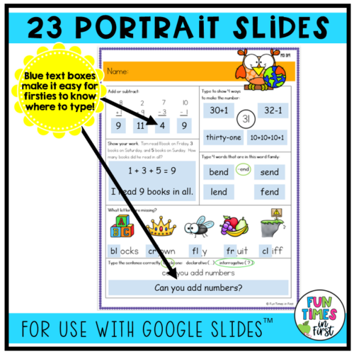 1st Grade Morning Work | Printable No Prep plus Digital Google Slides ...