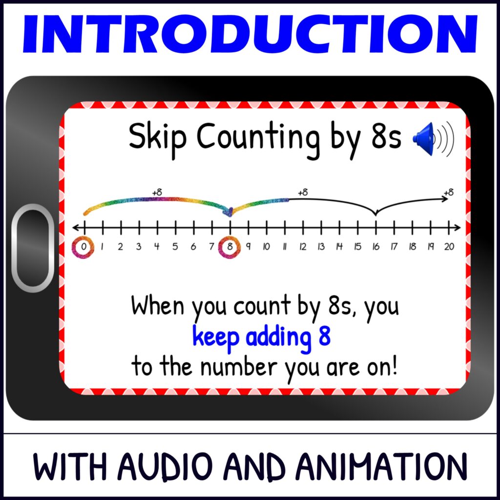 Skip Counting by 8s Digital Boom™ Cards | Made By Teachers