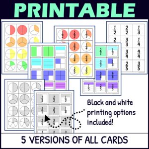 Spring Fractions Activity - Matching - 1/2s-1/5s | Made By Teachers