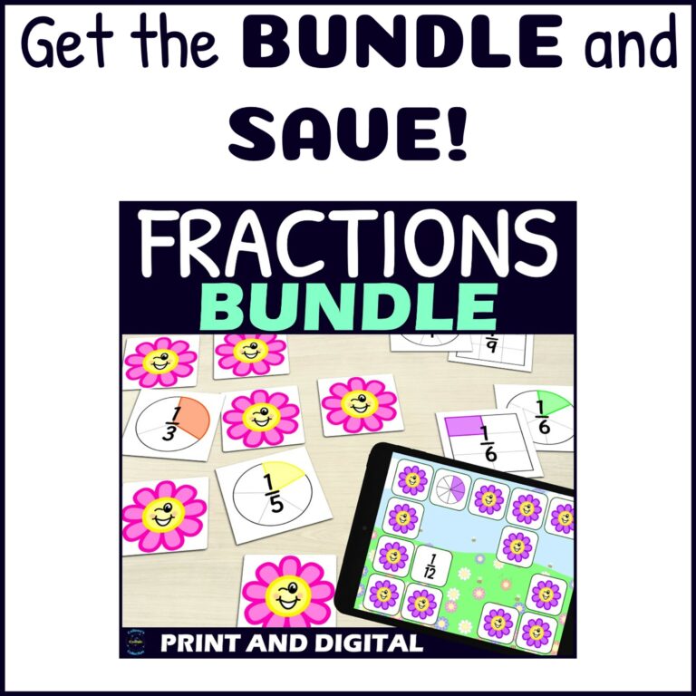 Spring Fractions Activity - Matching - 1/2s-1/5s | Made By Teachers