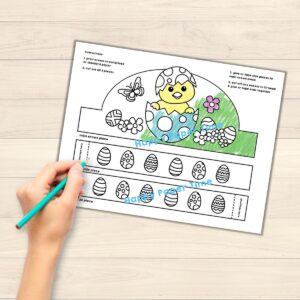 Easter chick Eggs Paper Crown Headband Printable Easter Craft Coloring ...