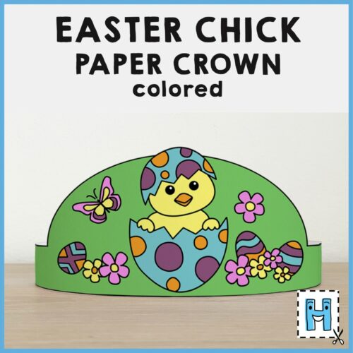 Easter chick Eggs Paper Crown Headband Printable Easter Craft Coloring ...