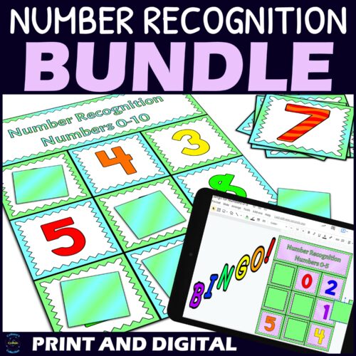 Number Recognition Activities BUNDLE | Bingo | Made By Teachers