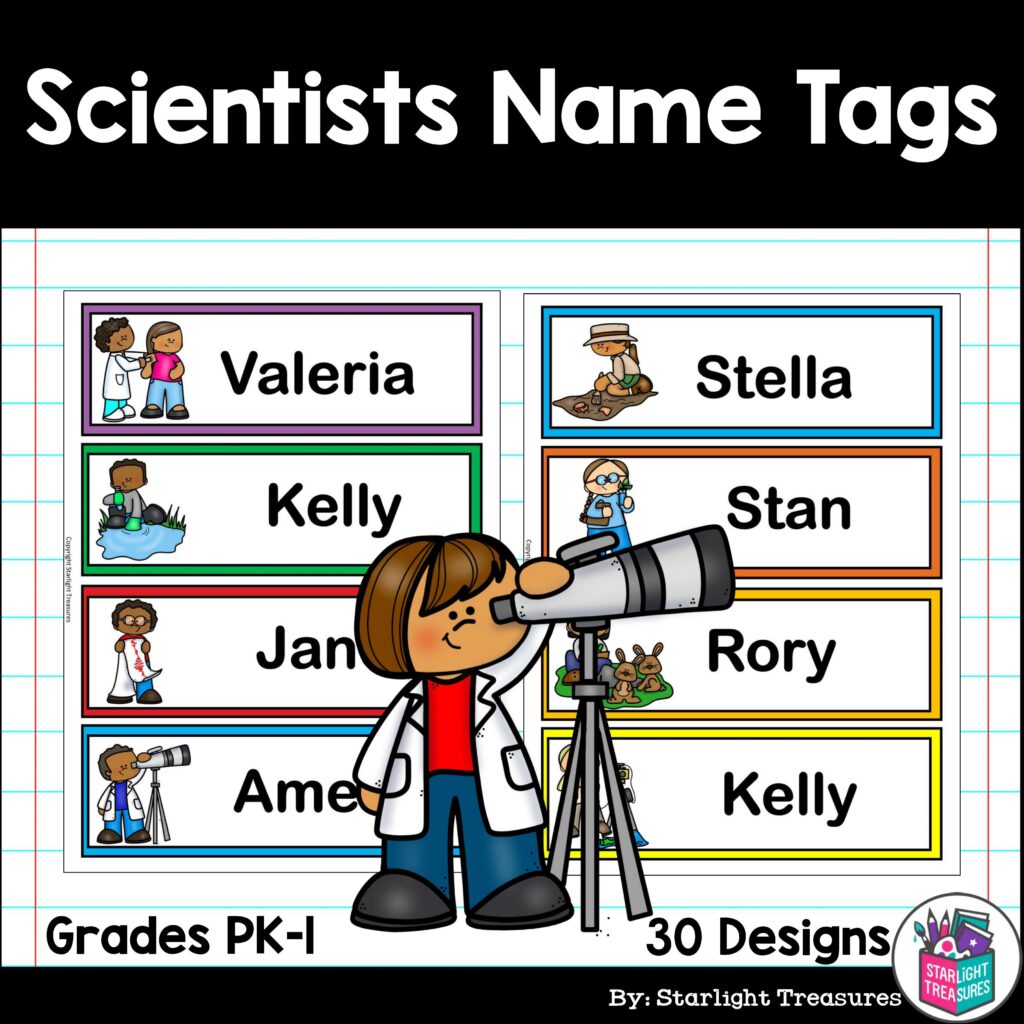 Types of Scientists Desk Name Tags - Editable | Made By Teachers