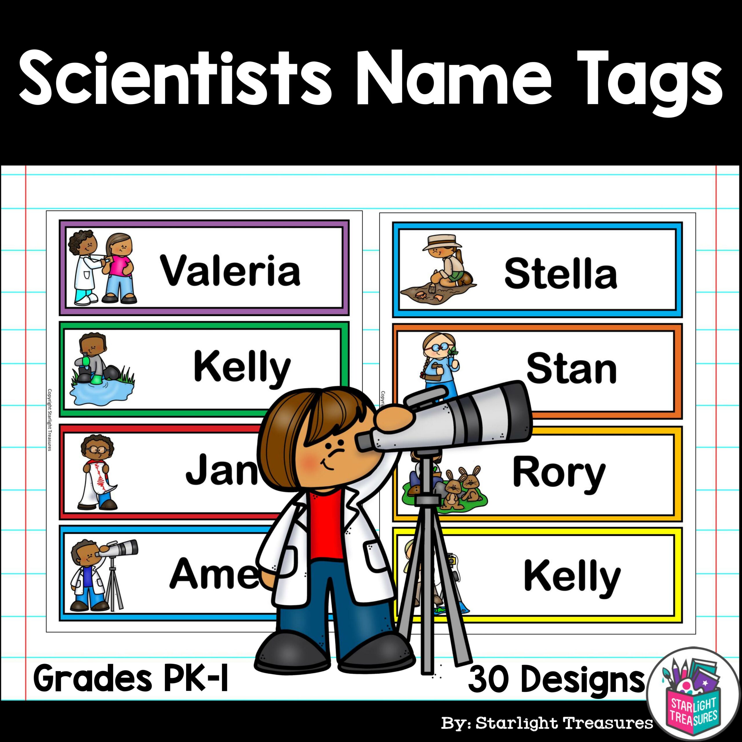 Types of Scientists Desk Name Tags - Editable | Made By Teachers