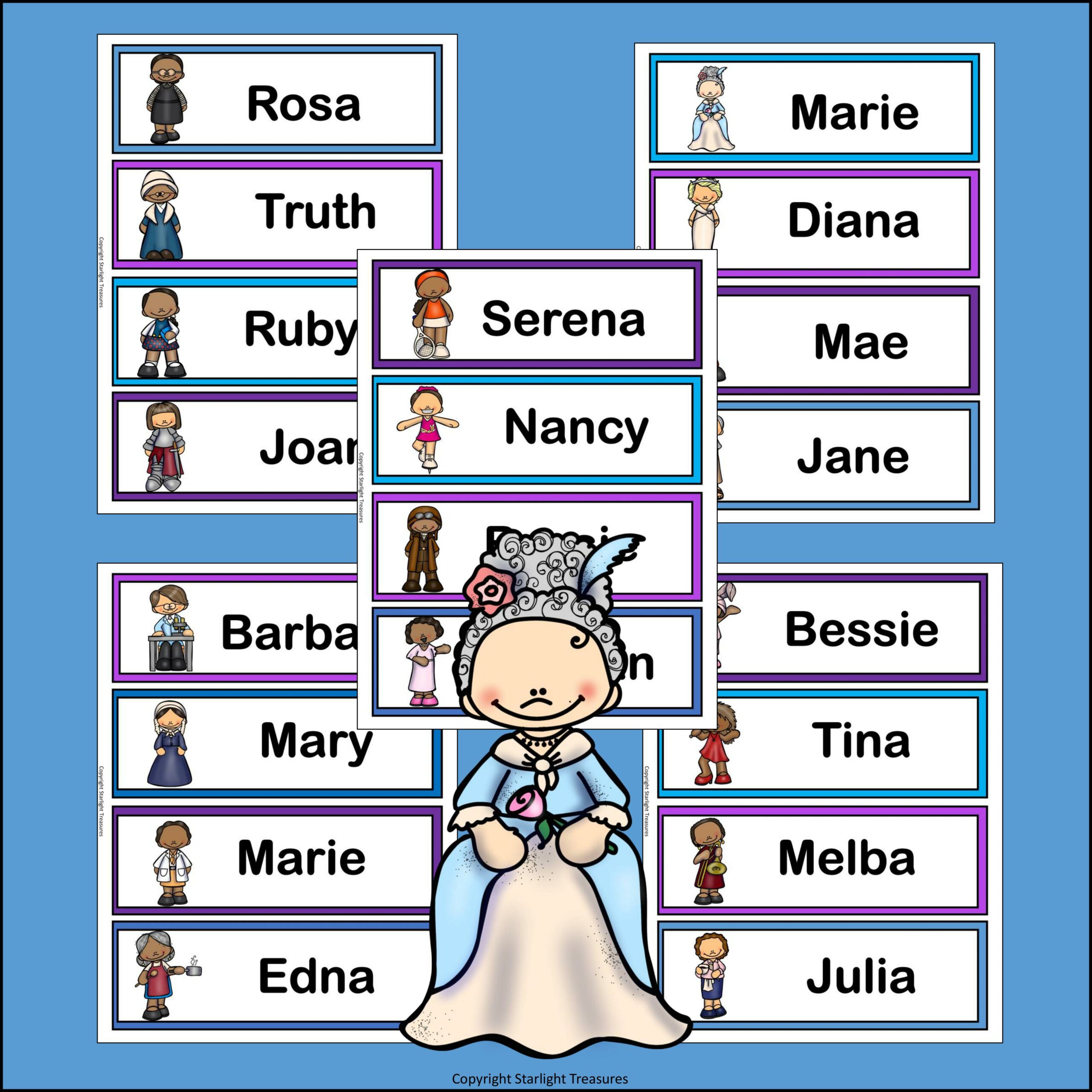 Women's History Month Desk Name Tags - Editable | Made By Teachers