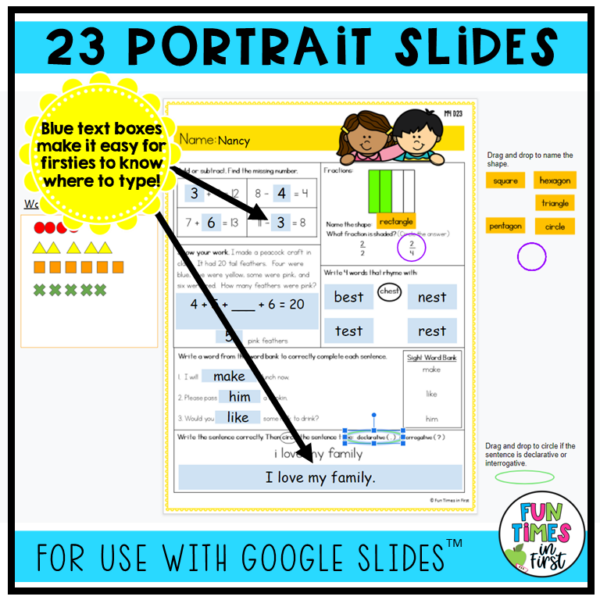 Morning Work 1st Grade Digital Google Slides and Printable | Month 4 ...