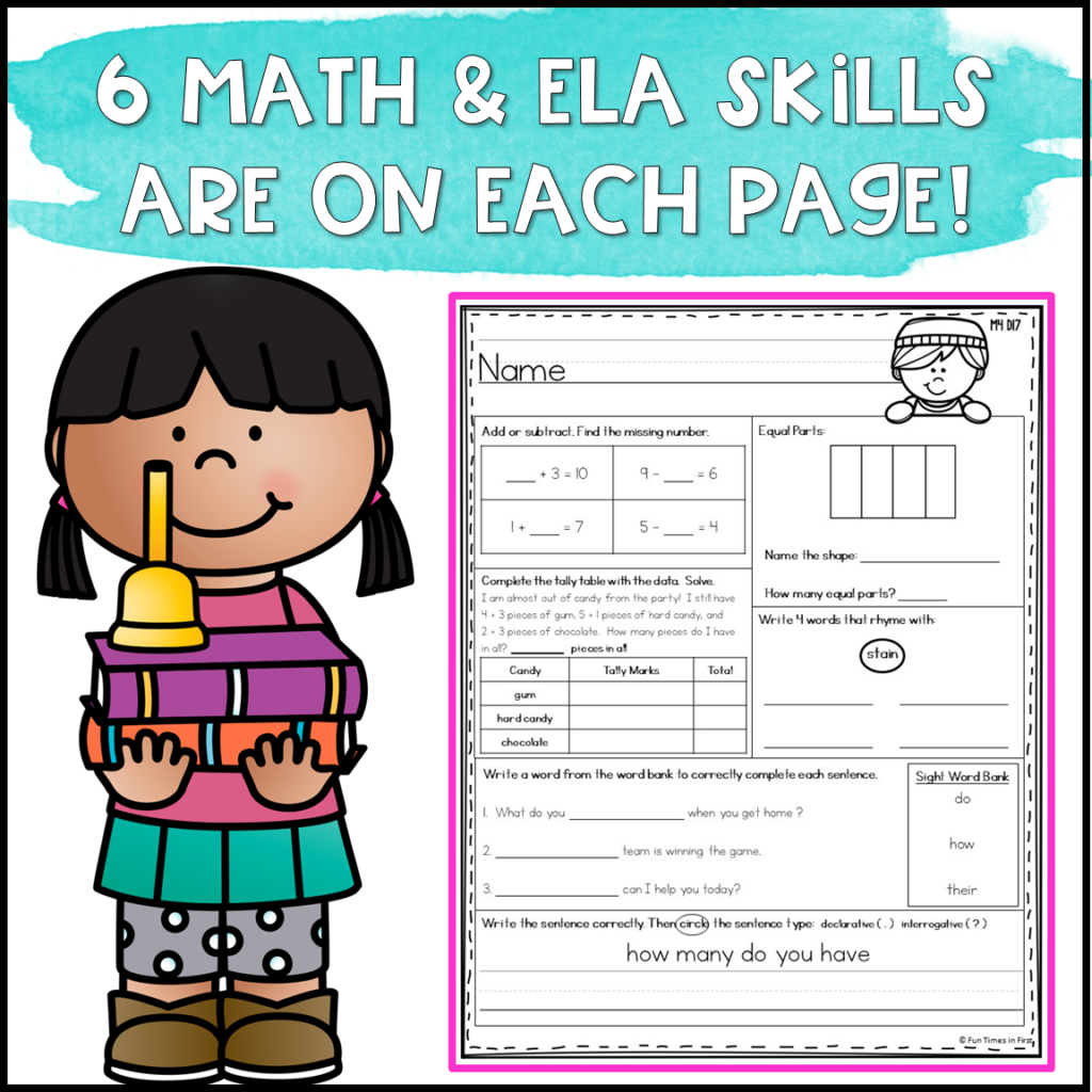 Morning Work 1st Grade Digital Google Slides and Printable | Month 4 ...