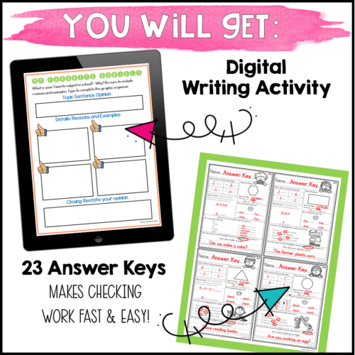 Morning Work 1st Grade Digital Google Slides and Printable | Month 4 ...