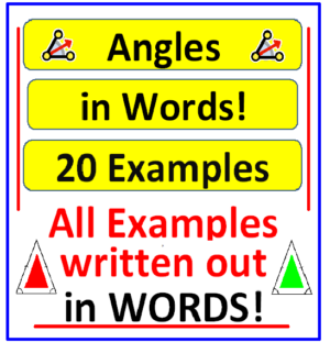 Angles in Words (20 Examples Written Out) | Made By Teachers