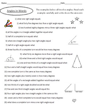 Angles in Words (20 Examples Written Out) | Made By Teachers