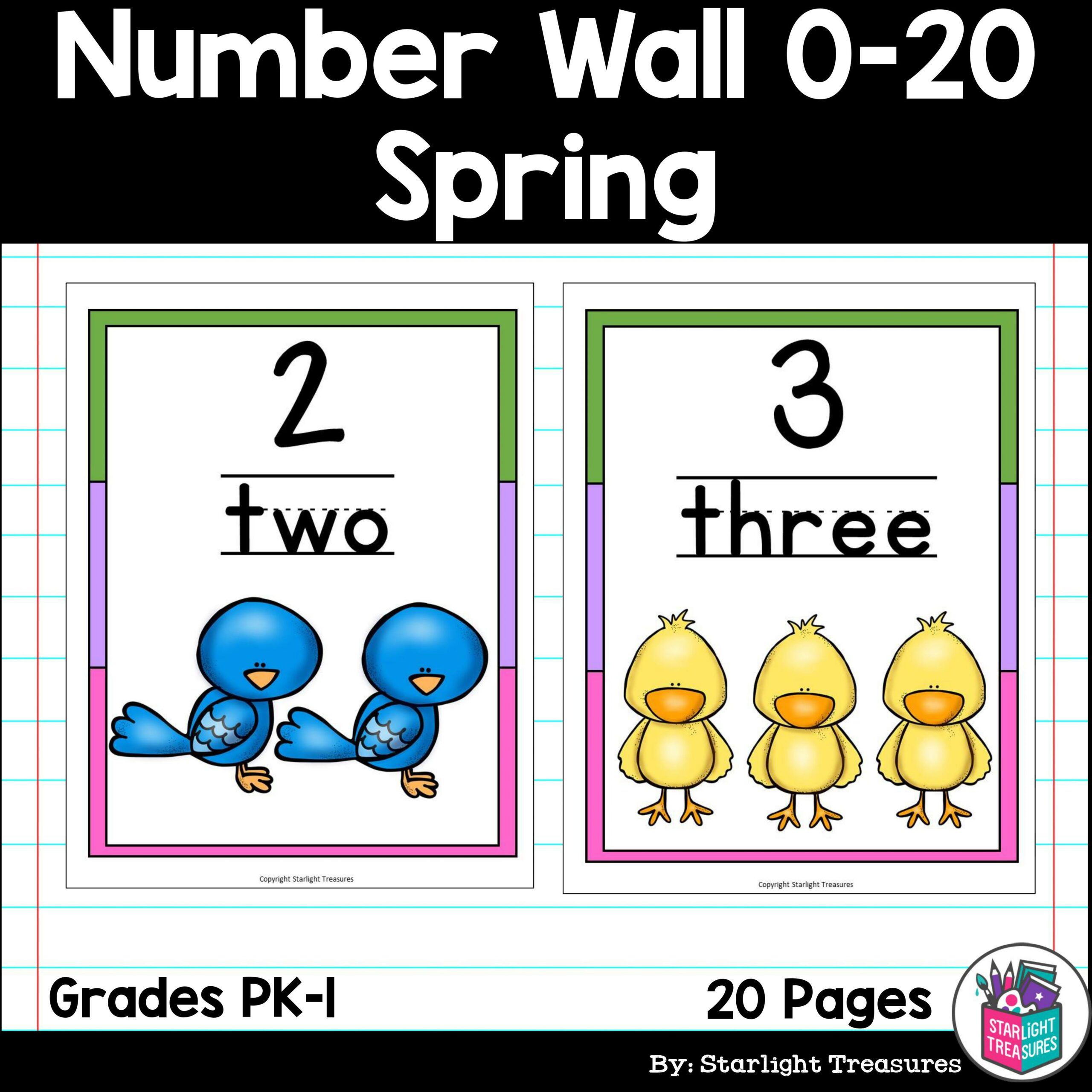 Number Wall Spring Theme: 0-20 | Made By Teachers