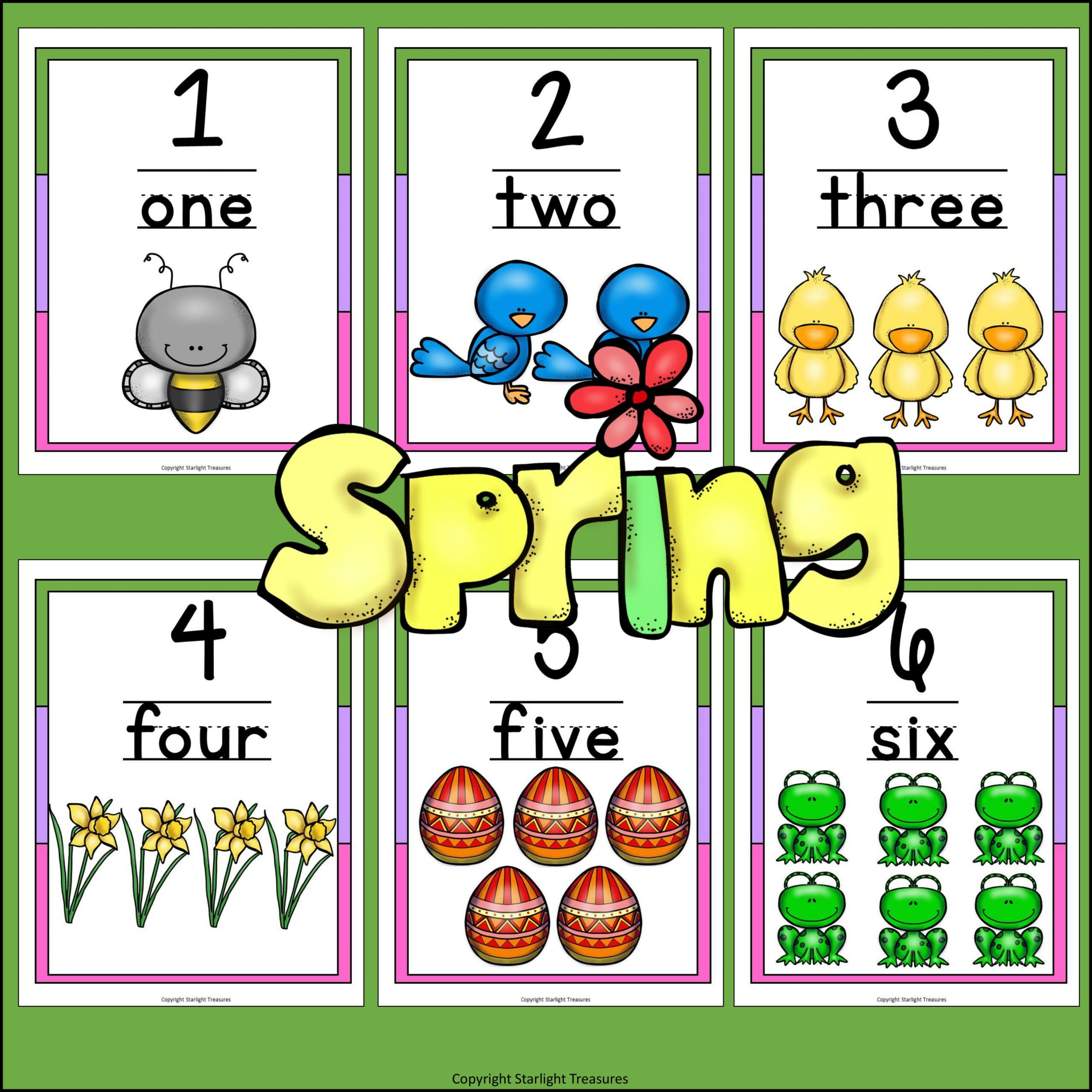 Number Wall Spring Theme: 0-20 | Made By Teachers