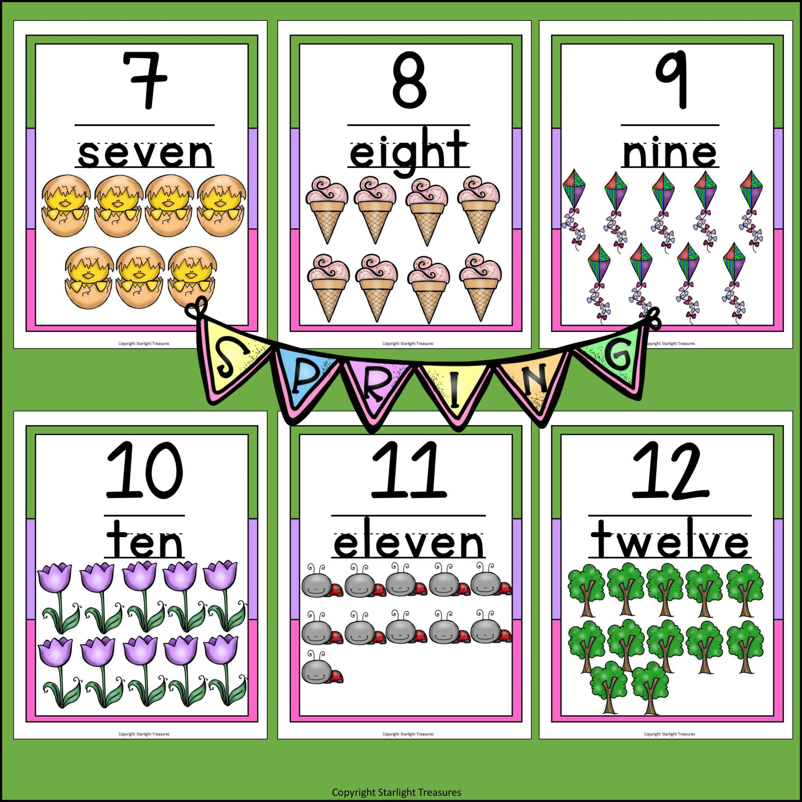Number Wall Spring Theme: 0-20 | Made By Teachers