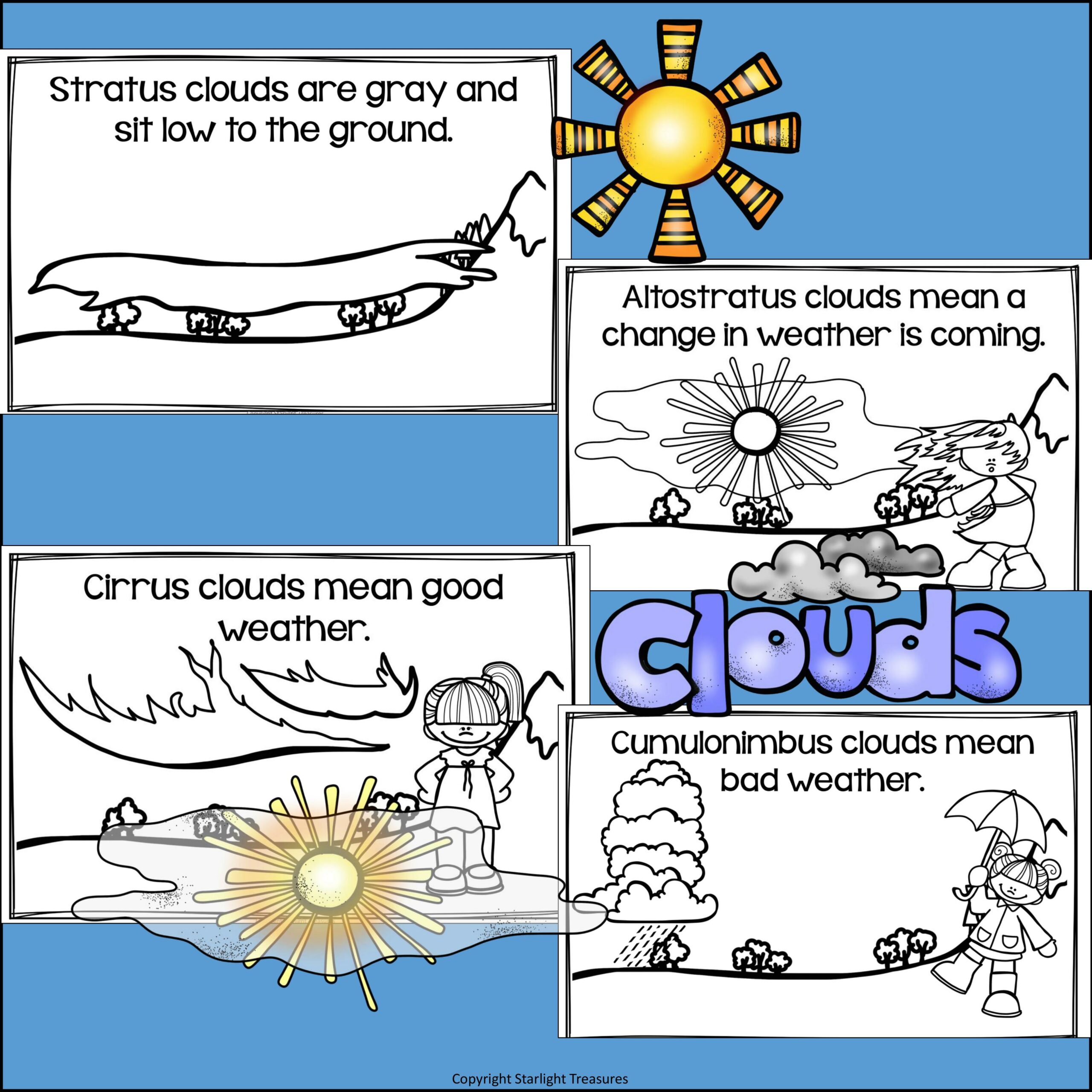 Clouds Mini Book for Early Readers | Made By Teachers