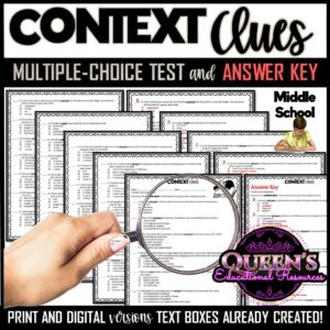 Context Clues Test, Context Clues Assessment, Vocabulary Test - Made By ...