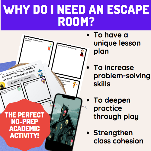 Halloween Escape Room - Haunted House - Digital Escape Room - Character ...