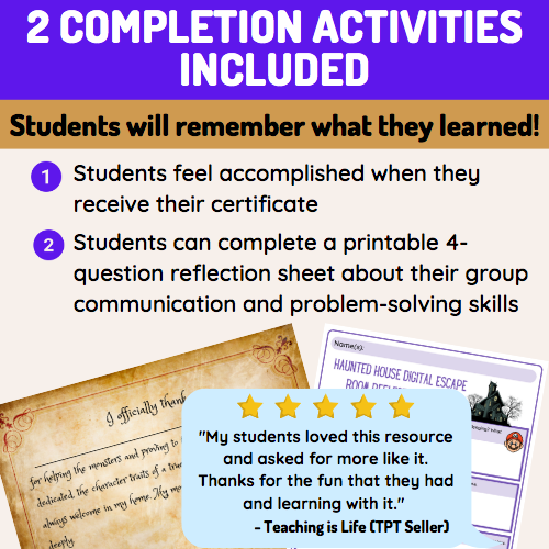 Halloween Escape Room - Haunted House - Digital Escape Room - Character ...