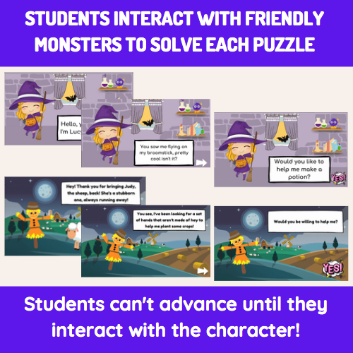 Halloween Escape Room - Haunted House - Digital Escape Room - Character ...