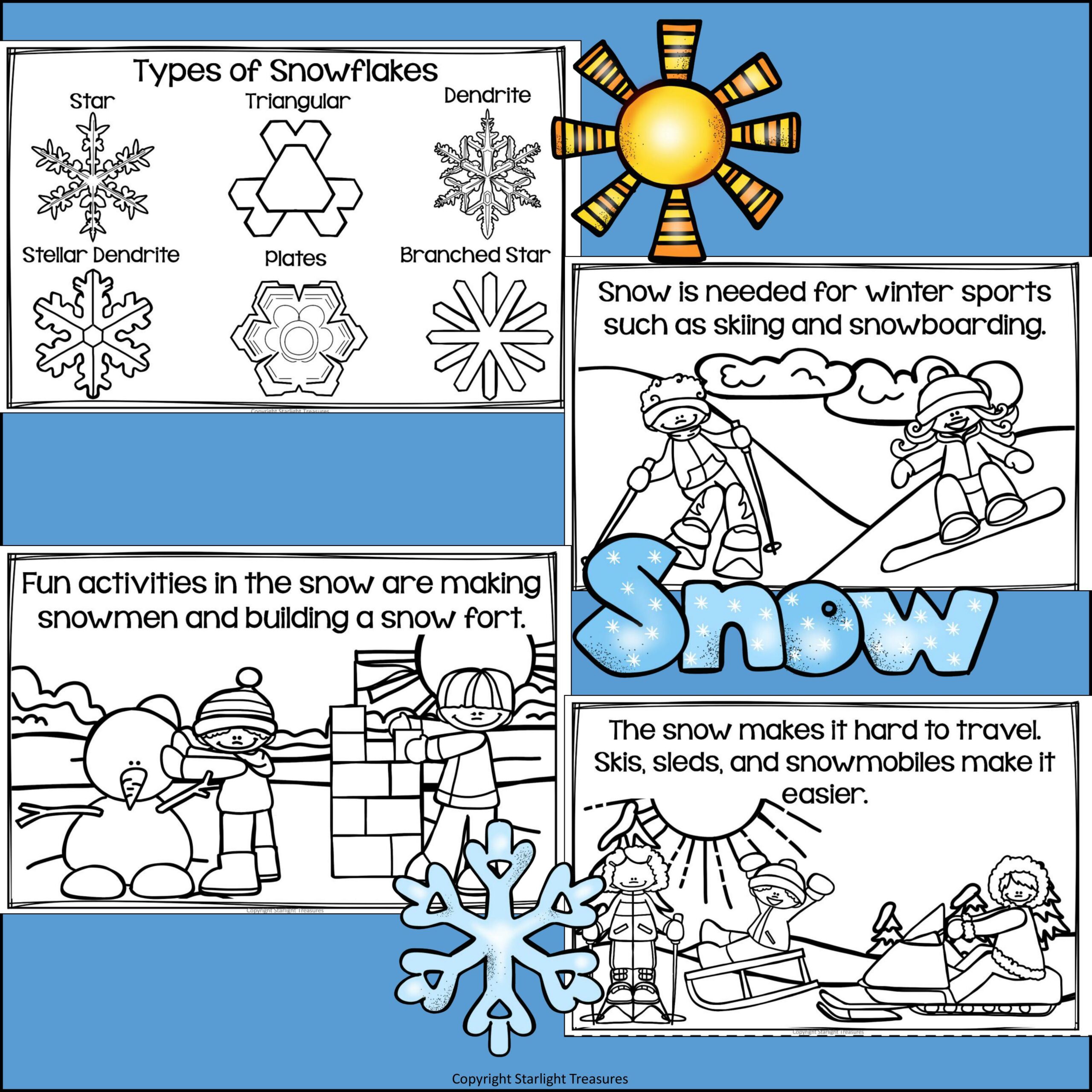 Snow Mini Book for Early Readers | Made By Teachers