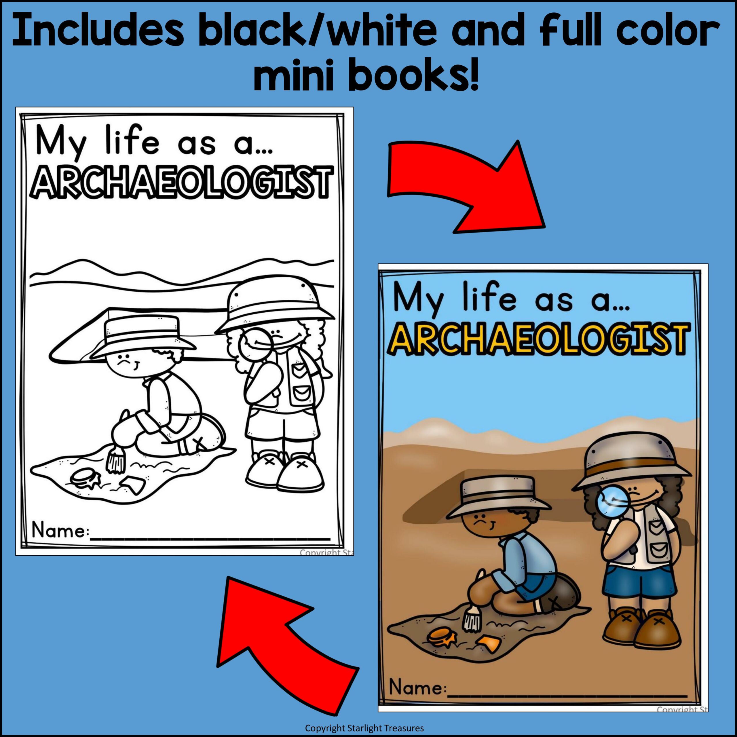 Archaeologist Mini Book for Early Readers - Types of Scientists | Made ...