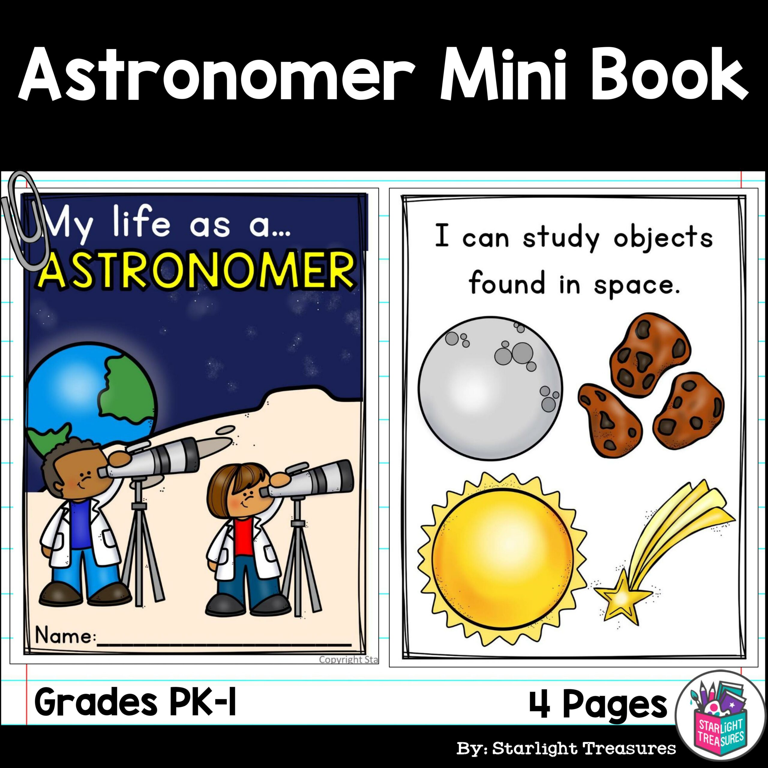 Astronomer Mini Book for Early Readers - Types of Scientists | Made By ...