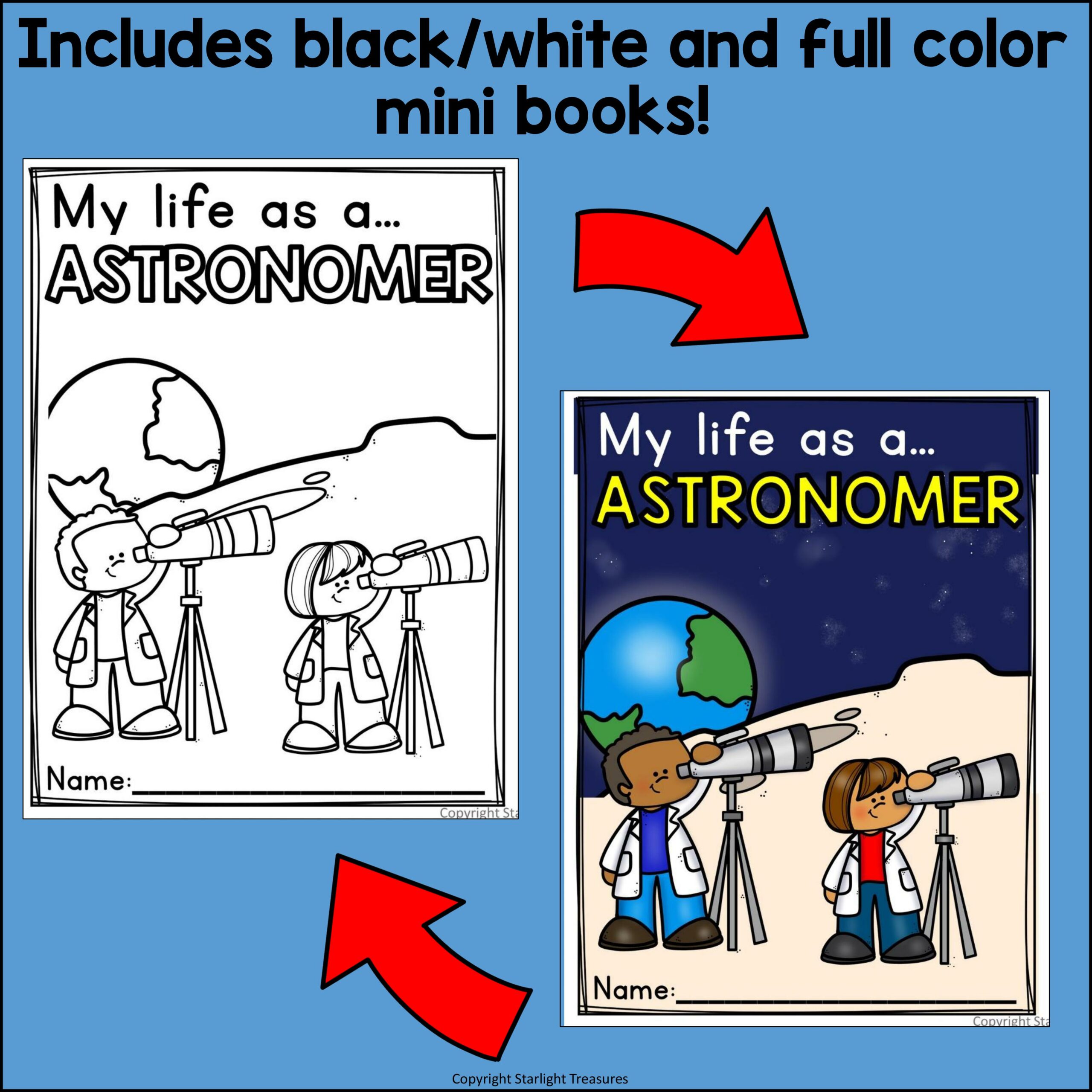 Astronomer Mini Book for Early Readers - Types of Scientists | Made By ...
