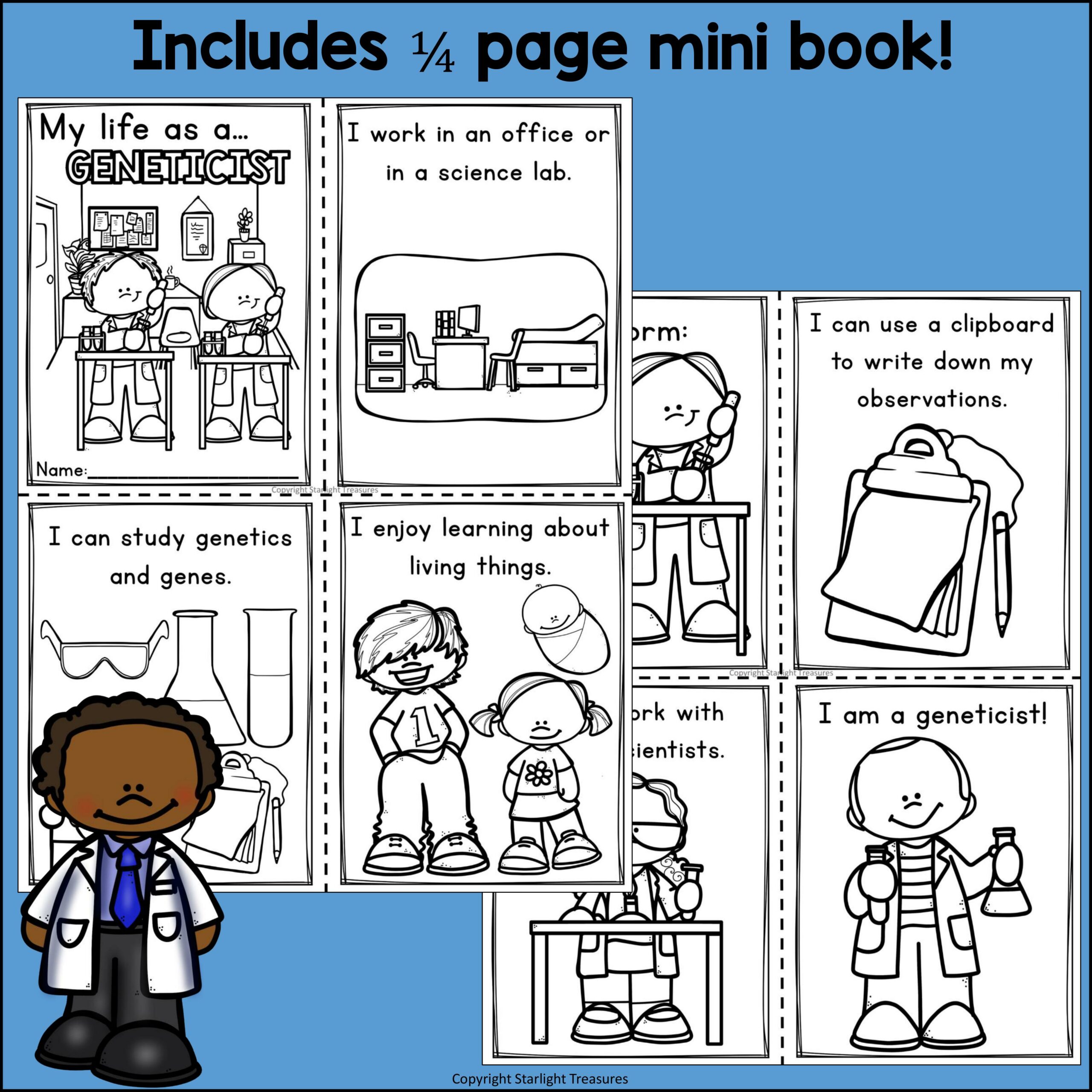 Geneticist Mini Book for Early Readers - Types of Scientists | Made By ...