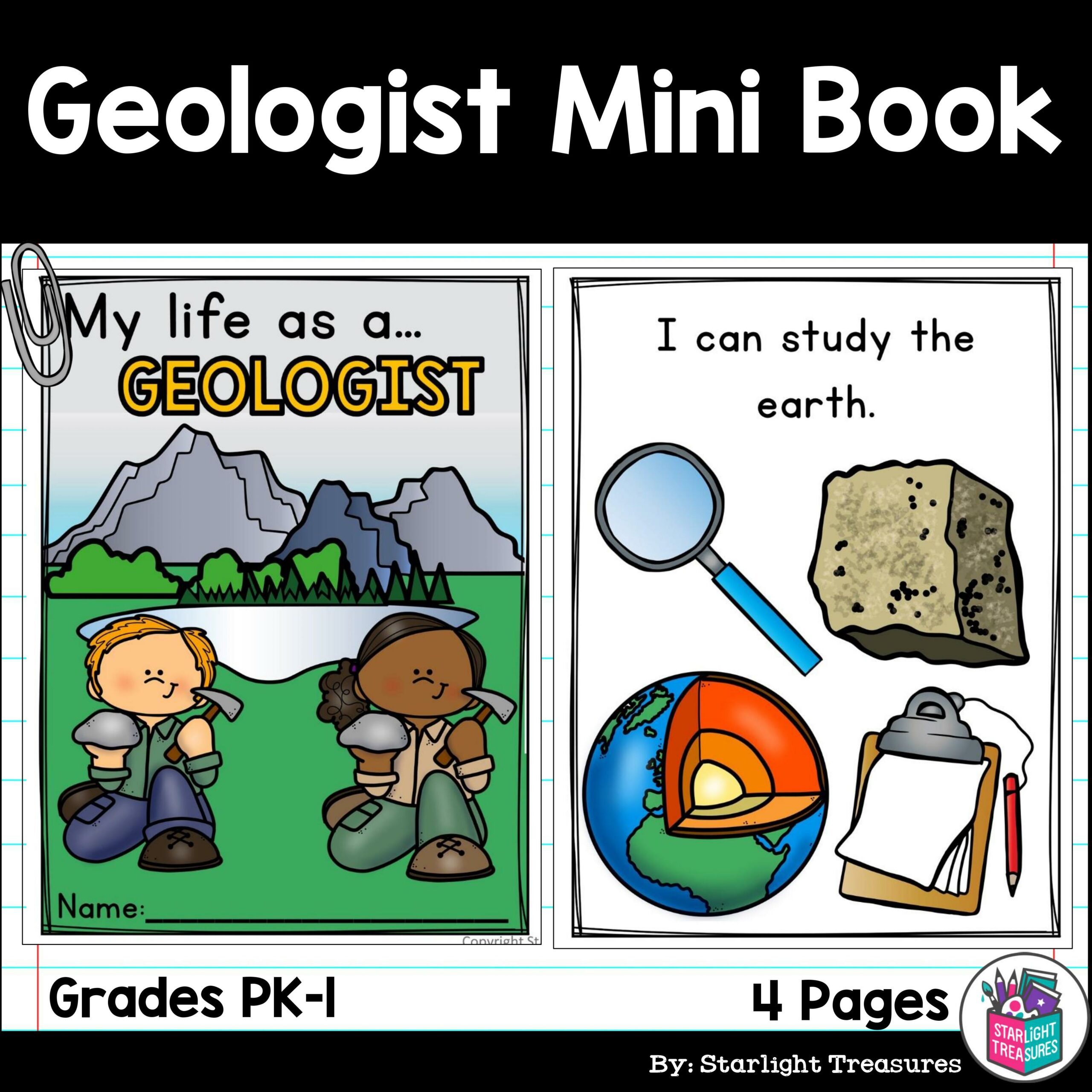Geologist Mini Book for Early Readers - Types of Scientists | Made By ...