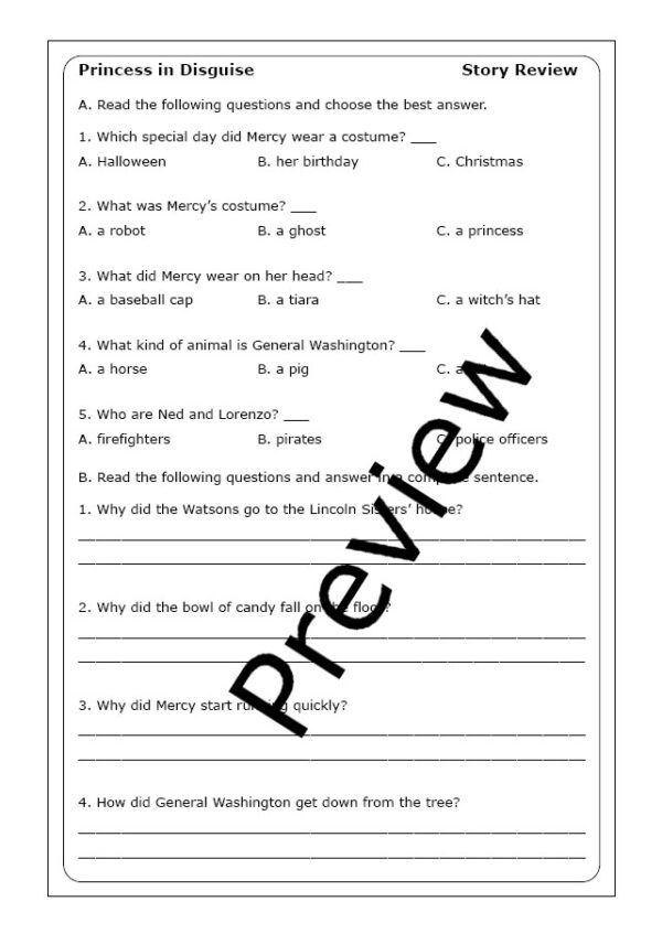 Kate DiCamillo "Mercy Watson Princess in Disguise" worksheets | Made By ...