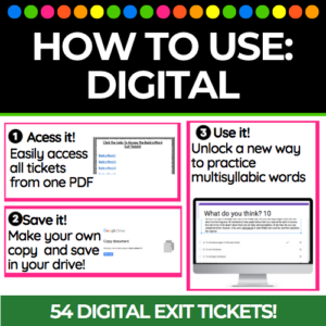 Multisyllabic Word List - 93 Exit Tickets - Prefix Suffix Focus - 2nd ...