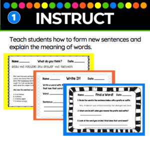 Multisyllabic Word List - 93 Exit Tickets - Prefix Suffix Focus - 2nd ...