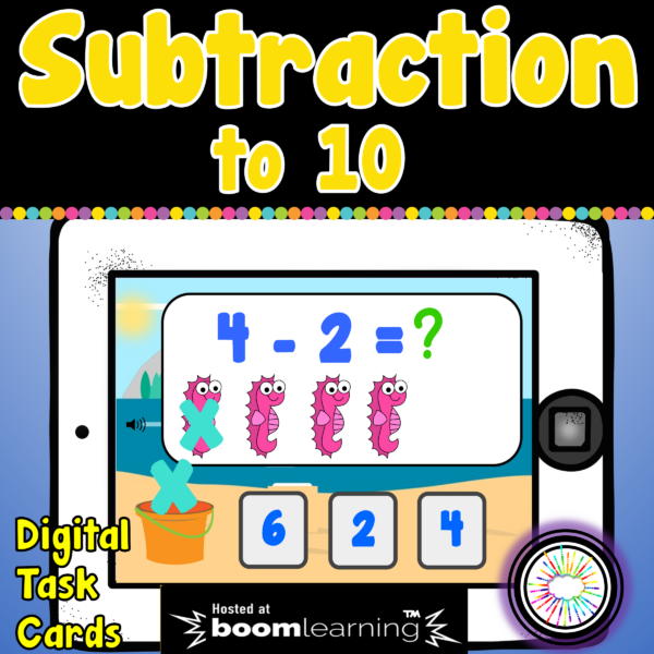Subtraction to 10 - Cross Out Strategy Boom Cards™ | Digital Task Cards ...