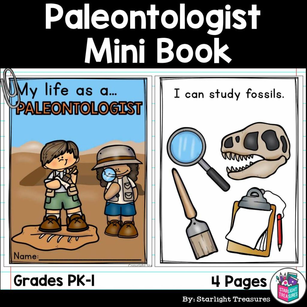 Paleontologist Mini Book for Early Readers - Types of Scientists | Made ...