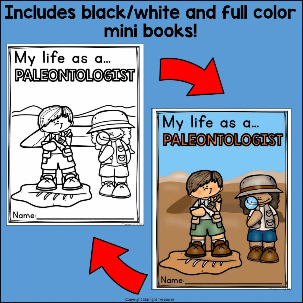 Paleontologist Mini Book for Early Readers - Types of Scientists | Made ...