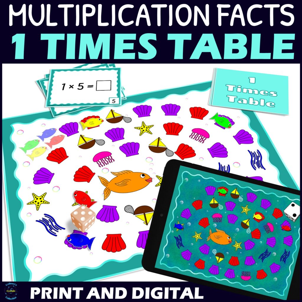 Times Table Task Cards and Game BUNDLE – Underwate | Made By Teachers