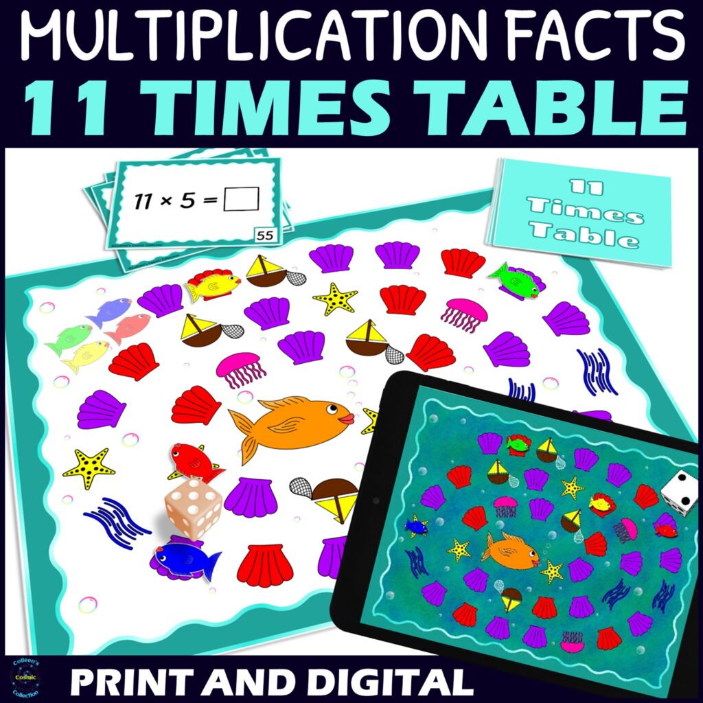 11 Times Table Multiplication Fluency Board Game | Made By Teachers