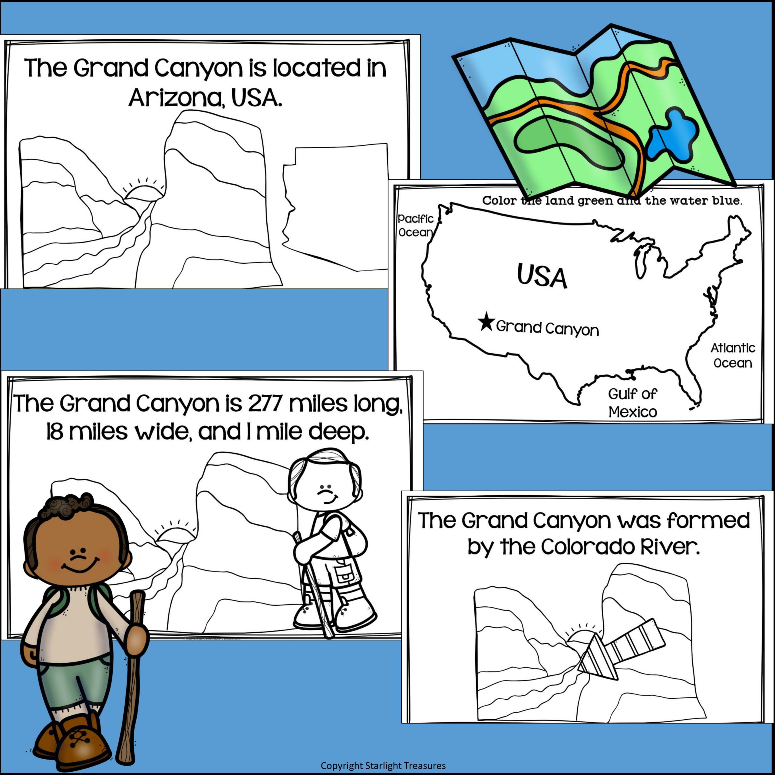 Canyons Mini Book for Early Learners - Landforms | Made By Teachers