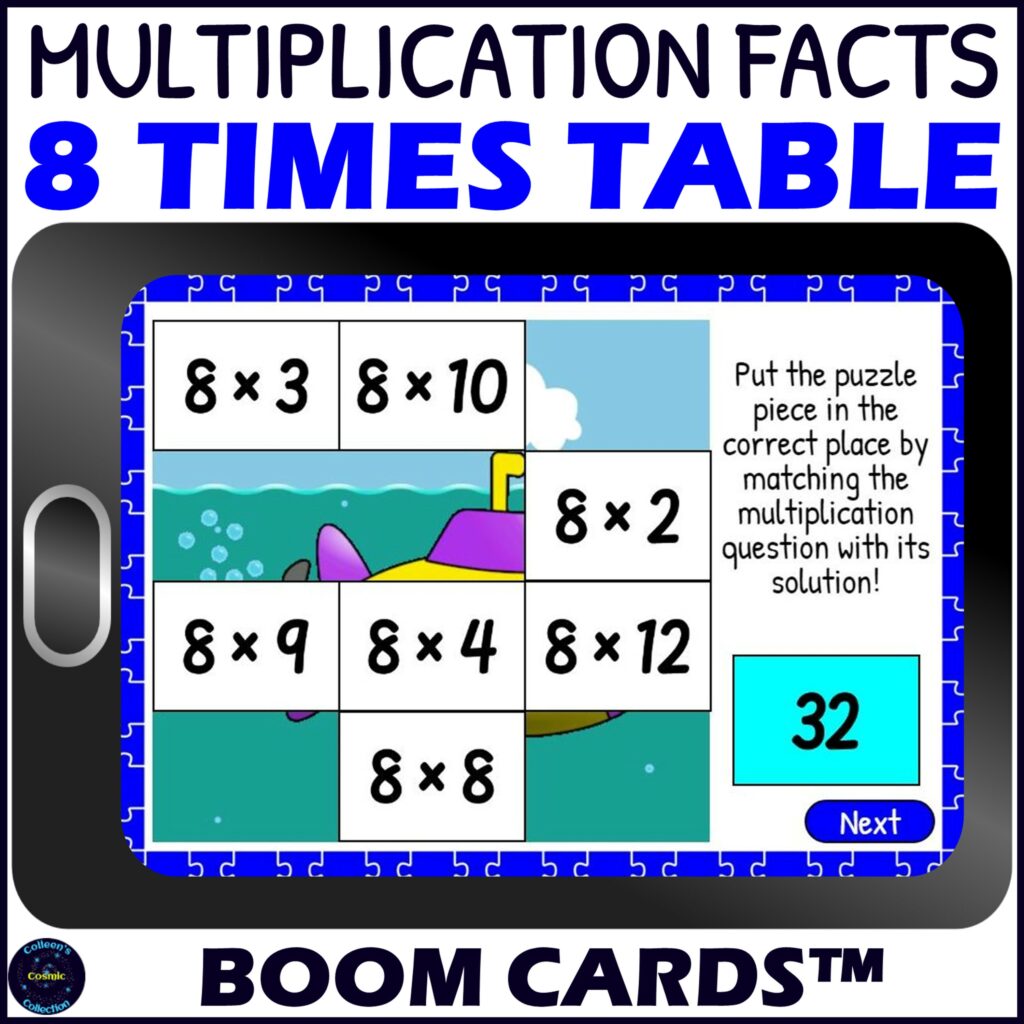 Multiplication Facts Practice | 8 Times Table | Made By Teachers